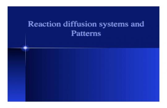 Diffusion, Reaction, and Biological pattern formation | www.mathtube.org
