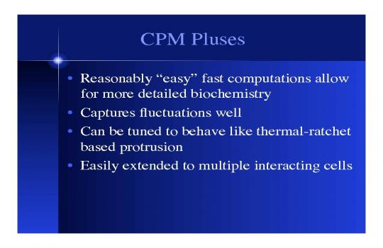 Cell Polarity Models & Simulating Cell Motility Using the Cellular ...