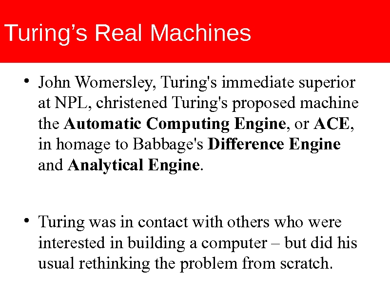Turing's Real Machines | www.mathtube.org