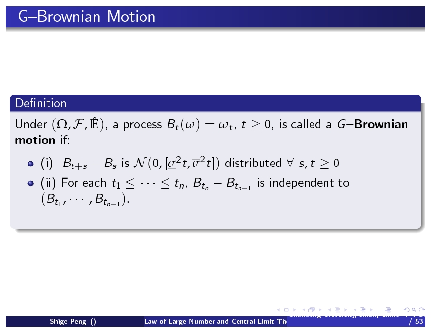 Law of Large Number and Central Limit Theorem under Uncertainty, the ...