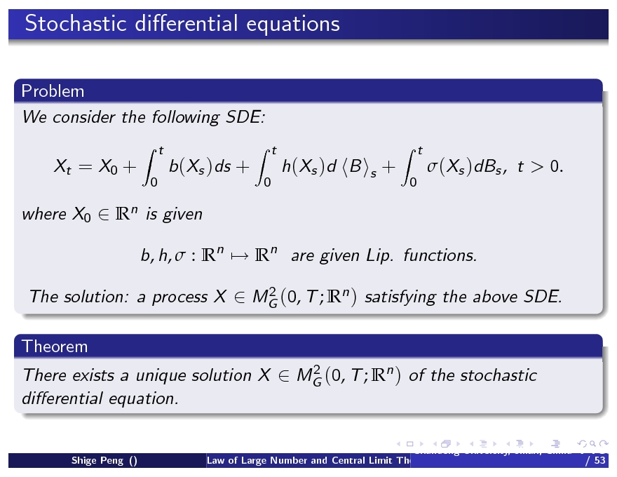 Law of Large Number and Central Limit Theorem under Uncertainty, the ...