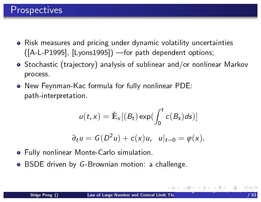 Law of Large Number and Central Limit Theorem under Uncertainty, the ...