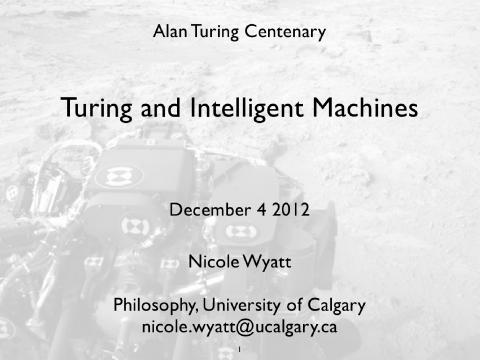 Turing and Intelligent Machines | mathtube.org